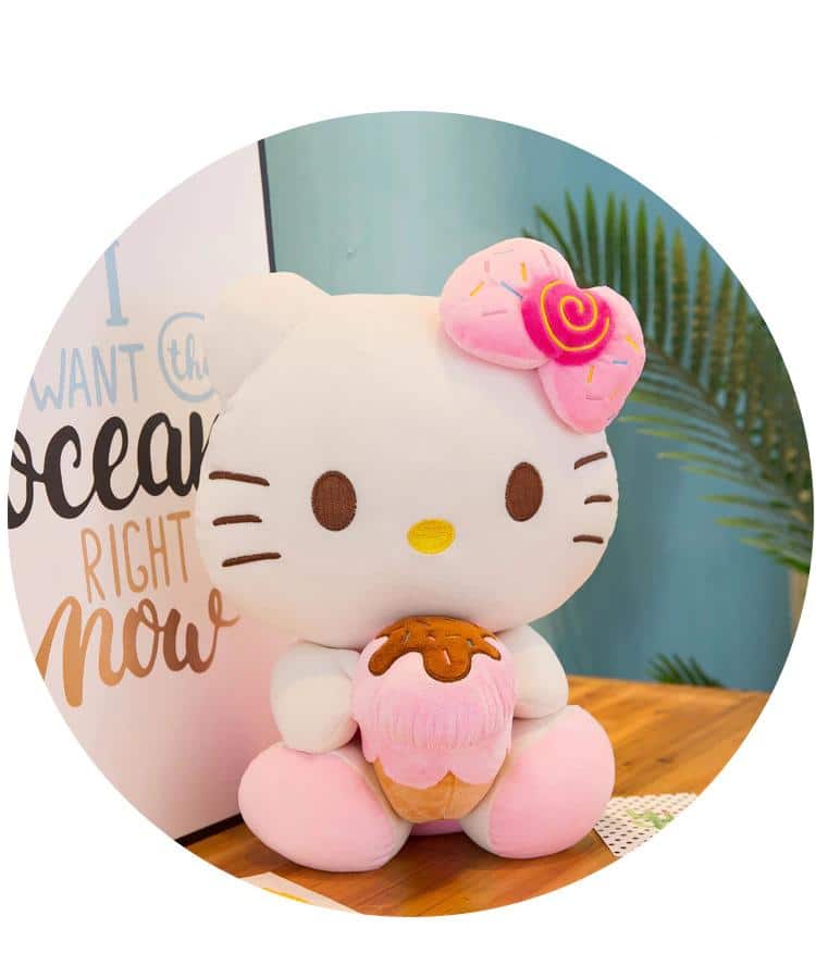 Peluche Hello Kitty con helado • Mi Peluche